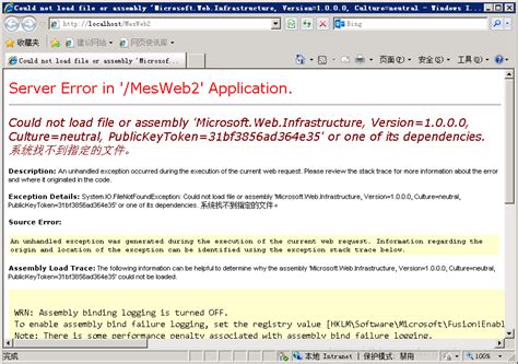 could not load file or assembly microsoft webfrastructure could not load file or assembly