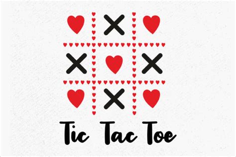 Tic Tac Toe Svg Valentine Tic Tac Toe Graphic By Camelsvg Creative