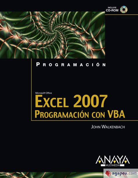 excel 2007 programacion con vba john walkenbach 9788441522985