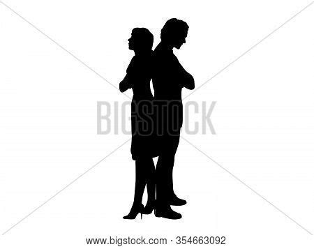 Silhouettes Man Woman Vector Photo Free Trial Bigstock