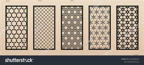 Laser Cut Patterns Vector Set Modern Stock Vector Royalty Free