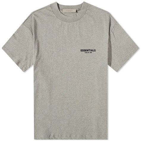 FEAR OF GOD ESSENTIALS Logo T Shirt Dark Oatmeal END CA