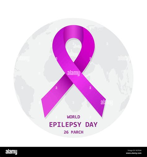 Símbolo del Día Mundial de la Epilepsia con globo Ilustración