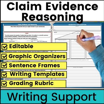 Cer Claim Evidence Reasoning Activity Cer Template Cer Rubric Cer Practice
