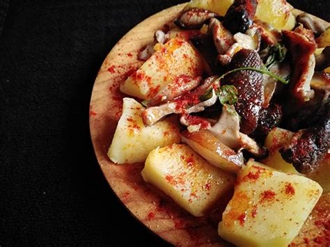 Receta de pulpo vegano shiitake a feira Pato confinado Público