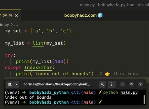 Typeerror Set Object Is Not Subscriptable In Python Bobbyhadz