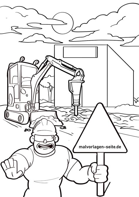 Coloriage Ouvrier Du Chantier De Construction Coloriages Gratuits
