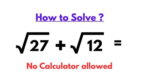 a nice square root problem i learn math olympiad youtube