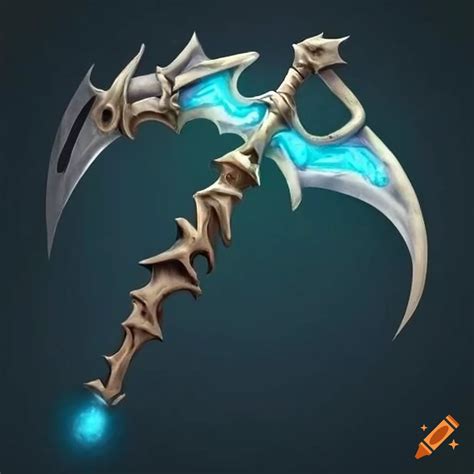 Scythe With Bone Handle In Blizzard Style On Craiyon