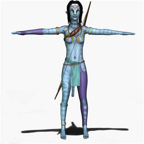 Female Na Vi Low Poly 3D Model 59 Obj Fbx Ma Dae Free3D
