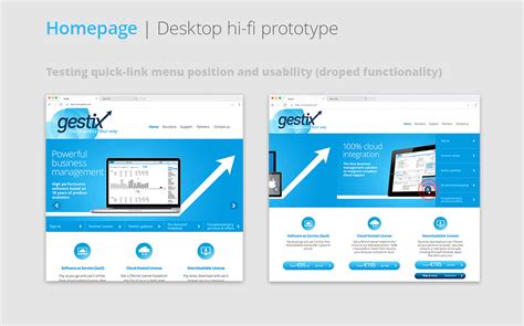 Gestix Website Lo Fi And Hi Fi Usability Prototypes On Behance
