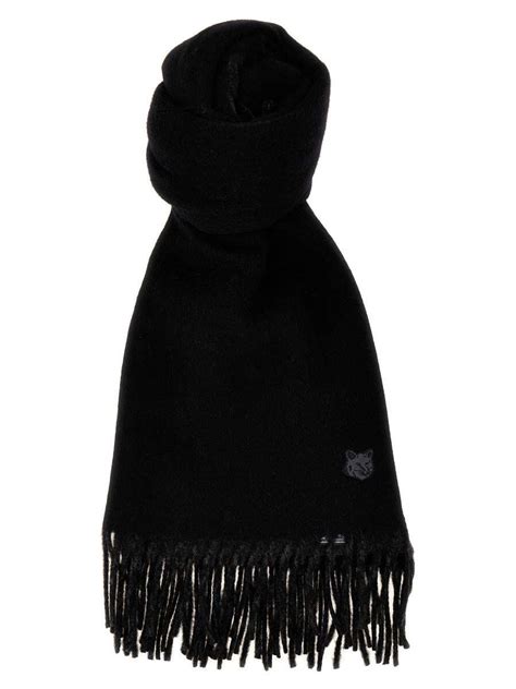 Buy Maison Kitsuné Maison Kitsune Scarfs Black At 33 Off Editorialist