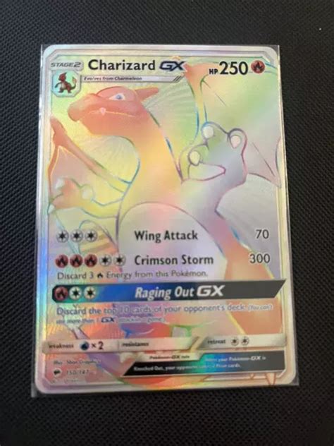 Pok Mon Charizard Gx Rainbow Secret Rare Burning Shadows