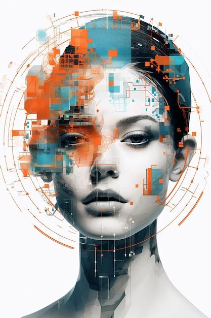 Crear Una Imagen Generativa Abstracta Impulsada Por La Ia Foto Premium