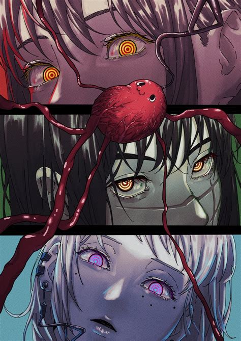 Makima Yoru Pochita And Fami Chainsaw Man Drawn By Erupusai