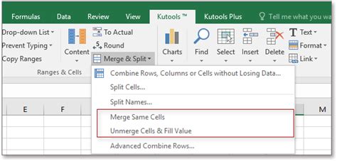 How To Merge Cells In A Range Formatted As Table In Excel