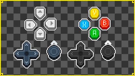 Controller Buttons Gamepad Buttons X Pixelart Asset Pack By Elv Games