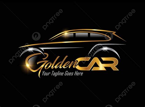 Logo Mobil Mewah Emas Tanda Sport Race Premium Vektor Olahraga
