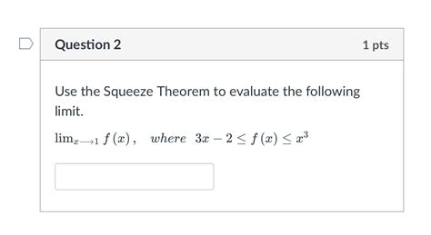 solved use the squeeze theorem to evaluate the following