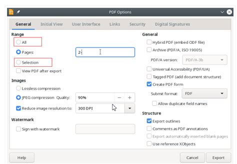 How To Set The Selection Parameter To Convert To Pdf Using The Command