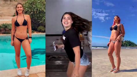 Virgínia Fonseca de biquíni e shortinho dançando e rebolando muito