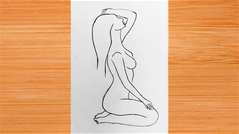 Beautiful Naked Girl Draw How To Draw Naked Girl Sexy Pose How To