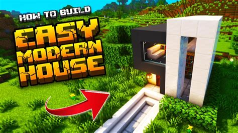 Minecraft How To Build A EASY MODERN HOUSE Building Survival