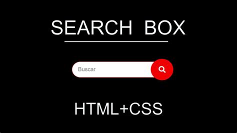 como hacer una barra de búsqueda con efecto hover con html y css facil youtube