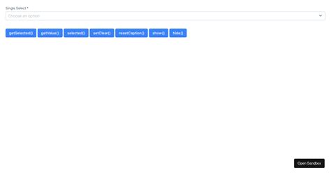 Select Codesandbox