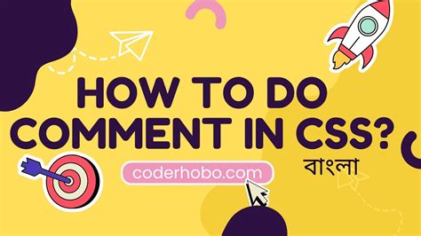 How To Do Comment In CSS Css Bangla Tutorial CoderHobo YouTube