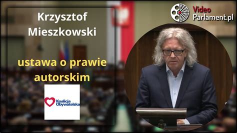 Krzysztof Mieszkowski Ustawa O Prawie Autorskim YouTube