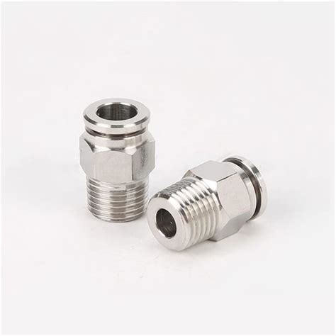 M5 M6 1 8 1 4 3 8 1 2 Mâle Pneumatique 304 Acier Inoxydable Push