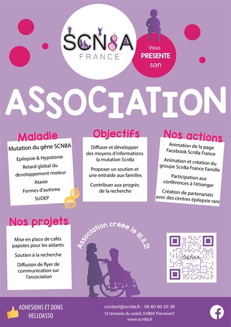 Nouvelle affiche pour présenter l association scn8a France