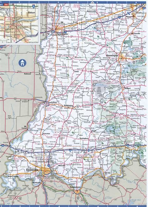 Indiana Southern Roads Map Map Of South Indiana Cities And Highways