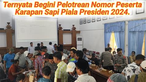 Ternyata Begini Pelotrean Nomor Peserta Karapan Sapi Piala Presiden