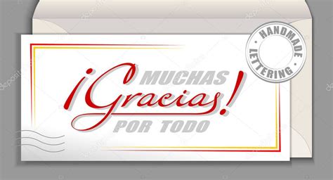 Letras manuscritas en español Muchas gracias por todo Muchas gracias