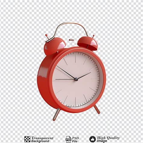 Premium PSD 3d Alarm Clock Isolated On Transparent Background