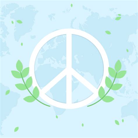International Peace Day Peace Day With Blue Background Vector