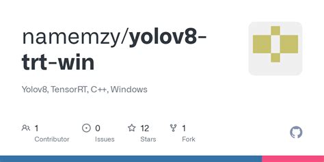 Yolov8 Trt Win README CH Md At Main Namemzy Yolov8 Trt Win GitHub