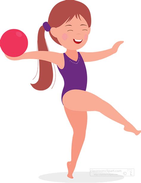 Clipart Cute Girl Gymnast Gym Stock Vector Image Art Alamy Clip