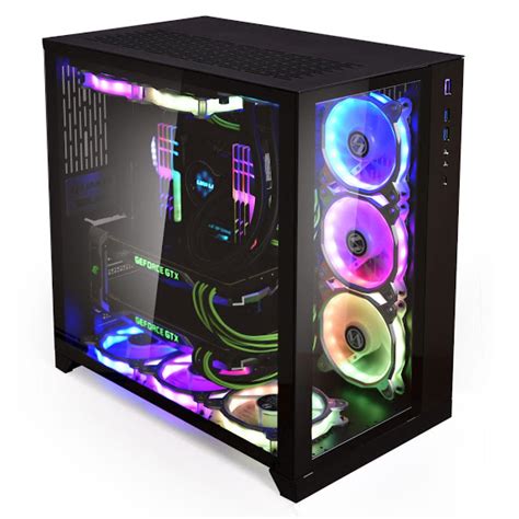 Lian Li O Dynamic Black Mid Tower Tempered Glass Gaming Case O