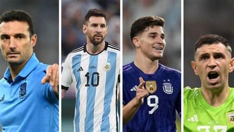 Lionel Messi Julián Álvarez Dibu Martínez y Lionel Scaloni fueron