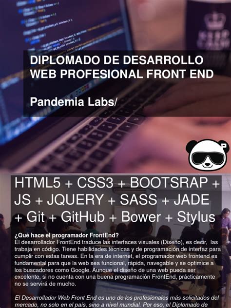 temario programación web front end pdf bootstrap marco frontal j query
