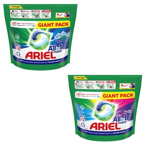 Kapsułki do prania ARIEL All in 1 PODS białe kolor 2x 72 szt Ariel