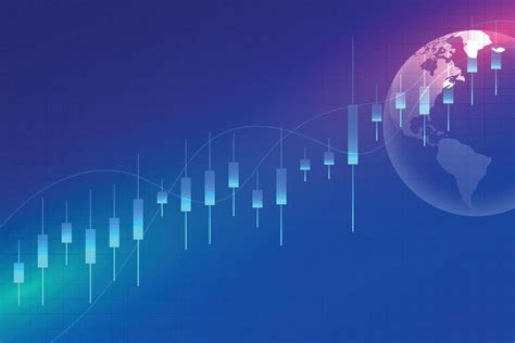Financial Business Statistics With Bar Graph And Candlestick Chart Show