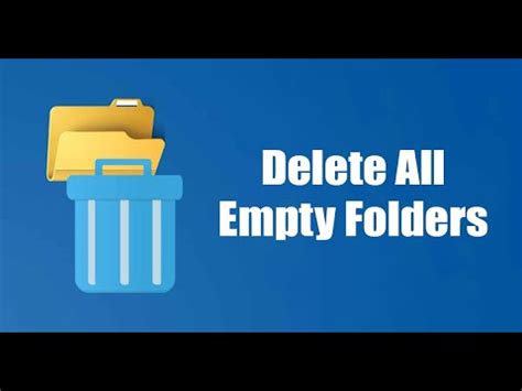 Remove Empty Folders And Sub Folders From Windows 7 8 10 11 YouTube