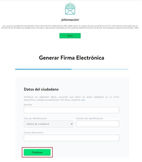Conozca los pasos para generar la Firma Electrónica