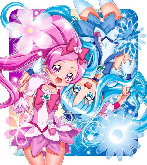 Kurumi Erika Hanasaki Tsubomi Cure Marine And Cure Blossom Precure