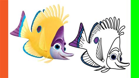 How To Draw Tad From Finding Nemo Youtube