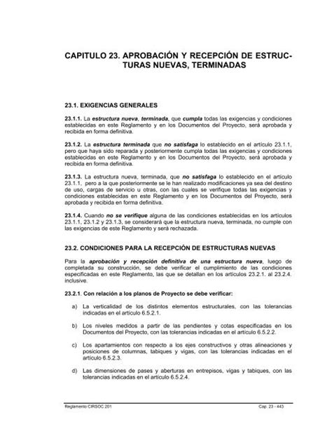capitulo 23 aprobación y recepción de estruc turas nuevas Inti